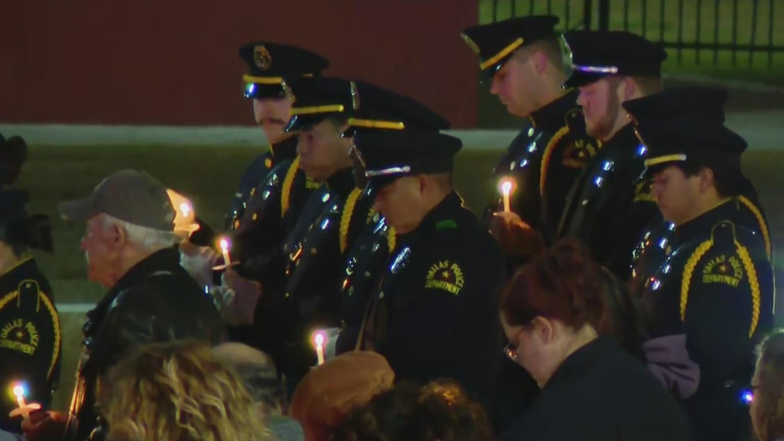 Vigil held to honor Terrell police officer killed in traffic stop - CBS ...