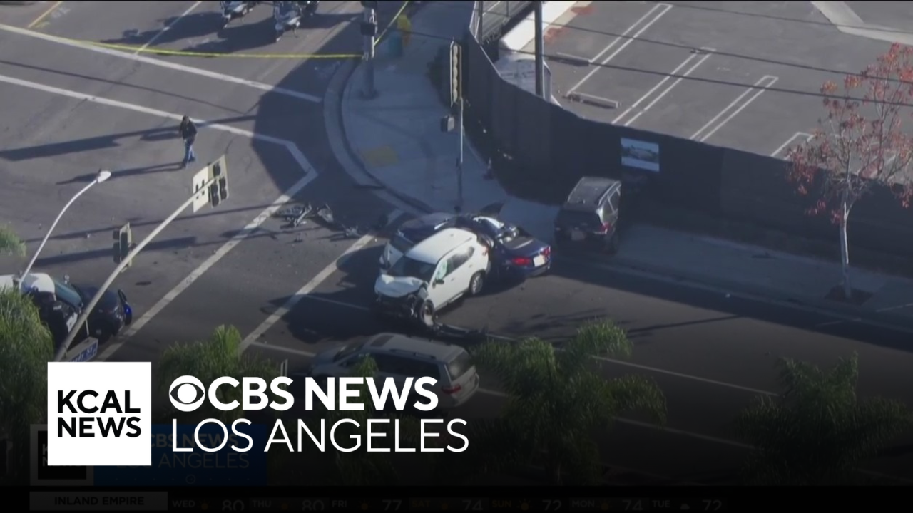 Innocent driver killed as pursuit ends with violent crash in Orange County - CBS Los Angeles