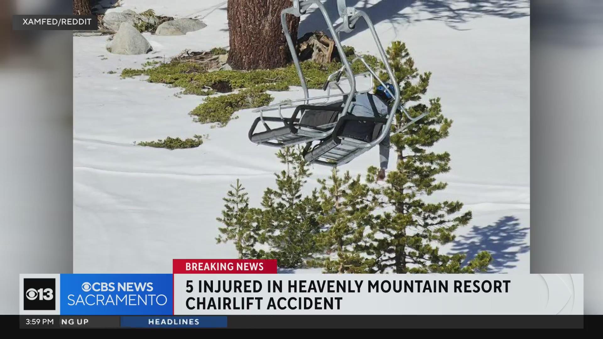 5 hospitalized after ski lift incident at Tahoe's Heavenly resort - CBS ...