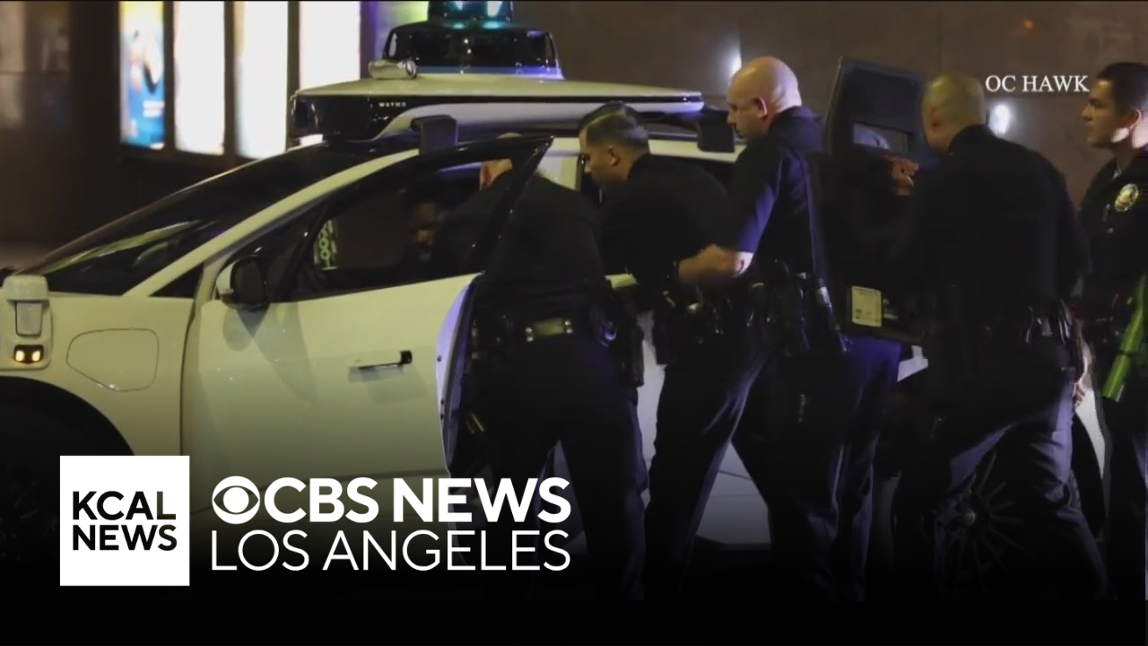 Waymo explains how its driverless taxis handle car thefts after incident in downtown LA - CBS ...