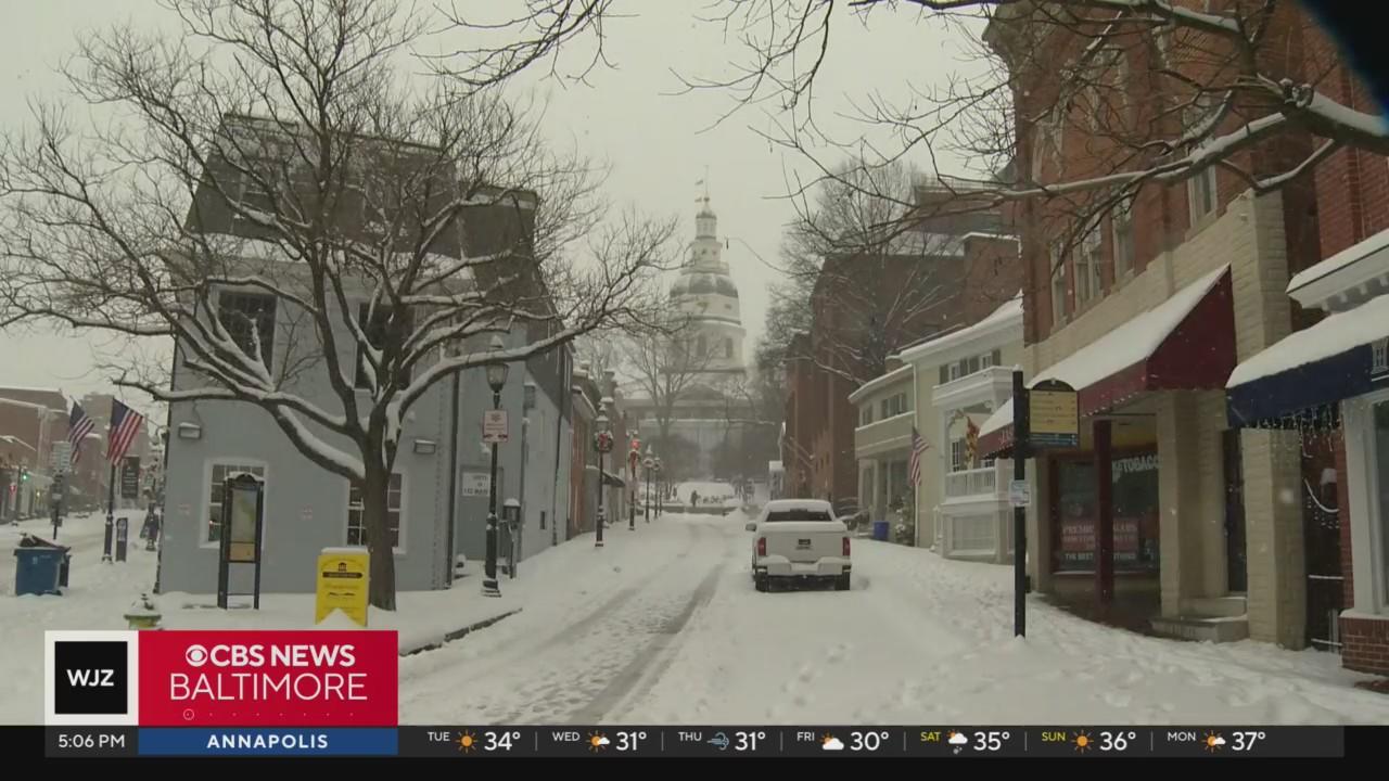 Maryland sees its first major snowstorm of the season - CBS Baltimore