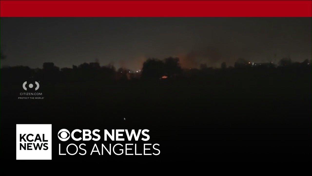 Woodley Fire sparks near Sepulveda Basin in San Fernando Valley - CBS ...