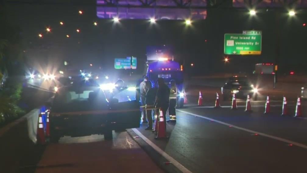 Woman hospitalized following shooting on I-595 in Davie, prompting ...