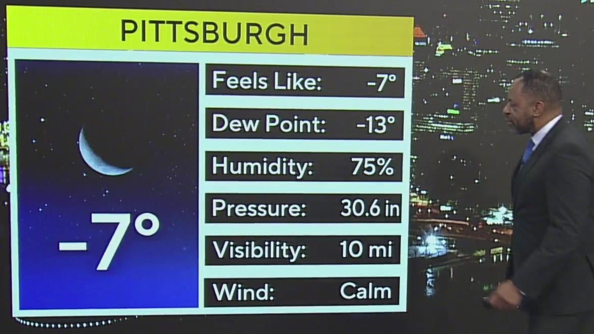 Pittsburgh-area temperatures drop well below zero degrees overnight ...