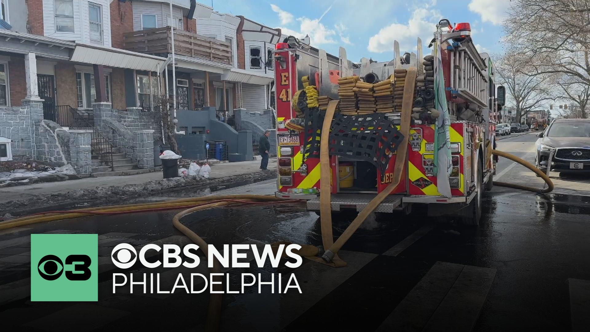 3 children, adult injured after fire at West Philadelphia rowhome - CBS Philadelphia