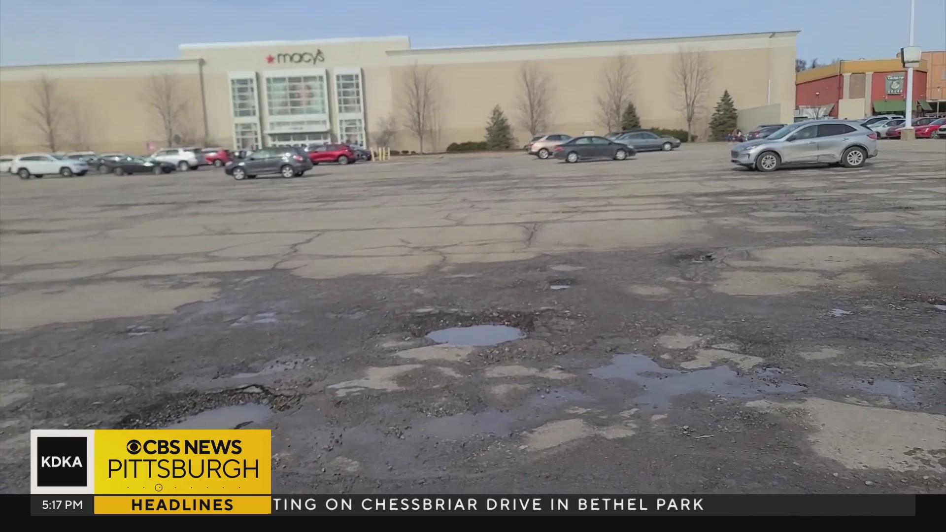Massive potholes remain an issue surrounding Pittsburgh Mills Mall ...