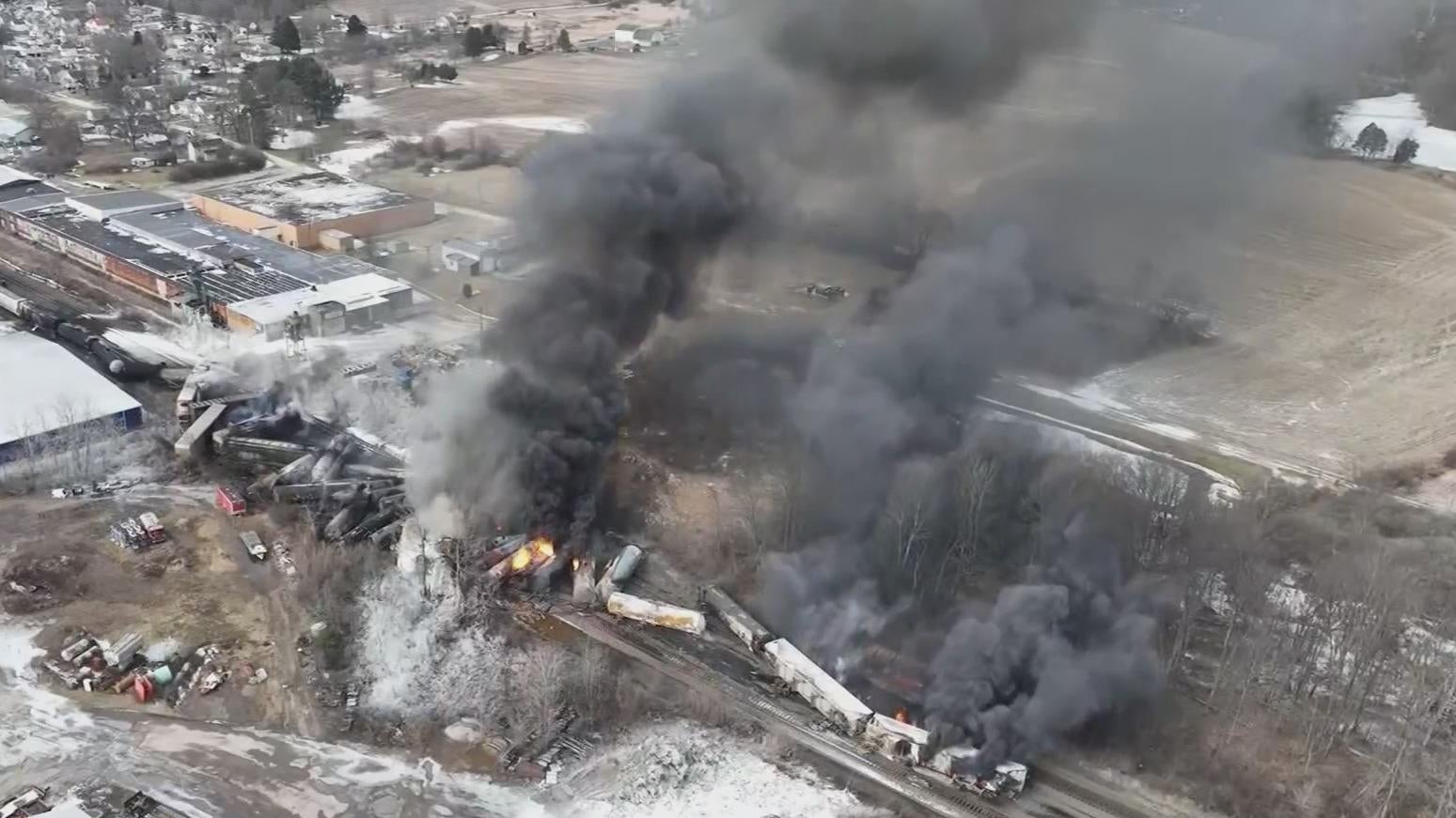 During visit to East Palestine 2 years after toxic train derailment ...