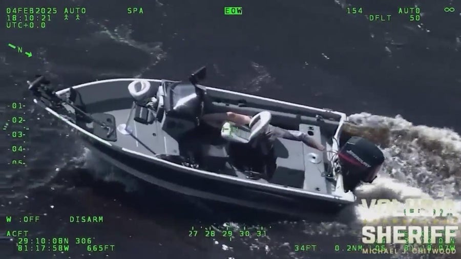Video shows unresponsive man rescued from out-of-control boat in ...
