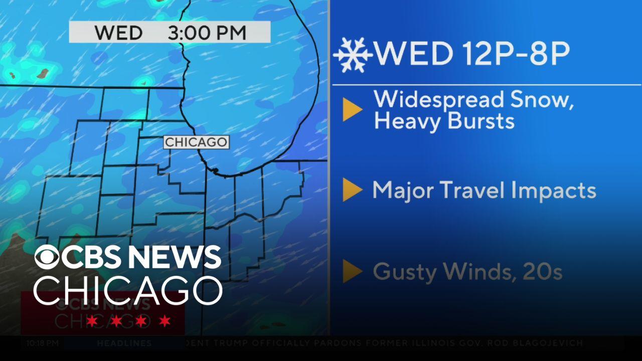 Weather alert for Chicago with multiple snow chances by midweek - CBS ...