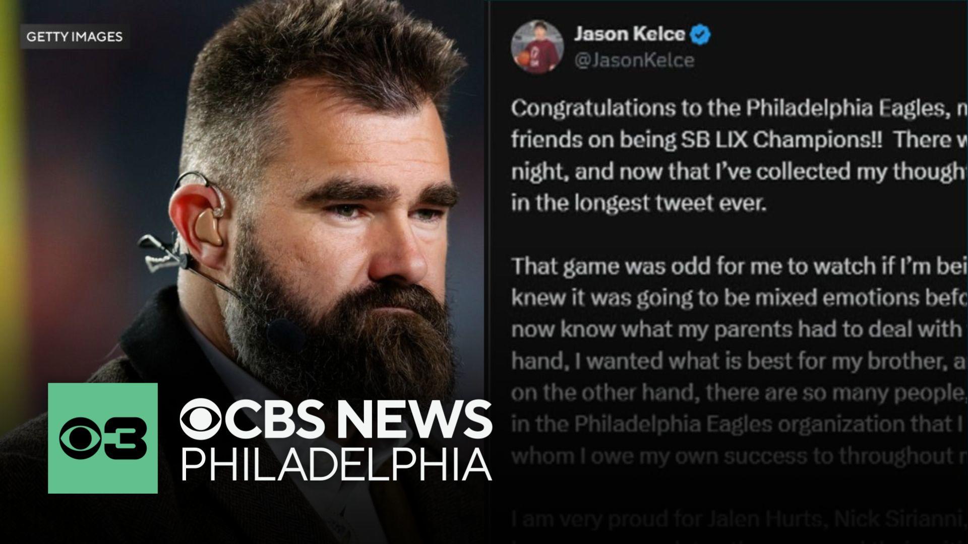 Jason Kelce says Super Bowl was "very hard to watch," Travis Kelce ...