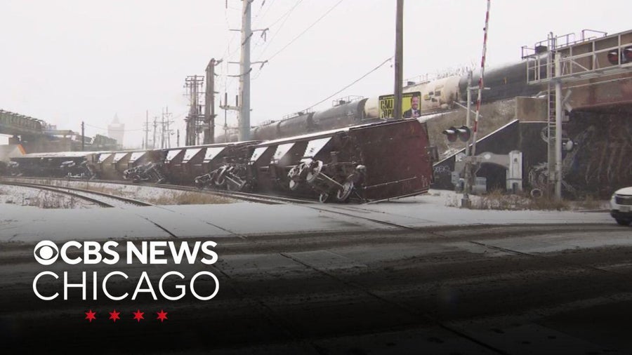 Freight train derails, several rail cars tipped over in Cicero ...