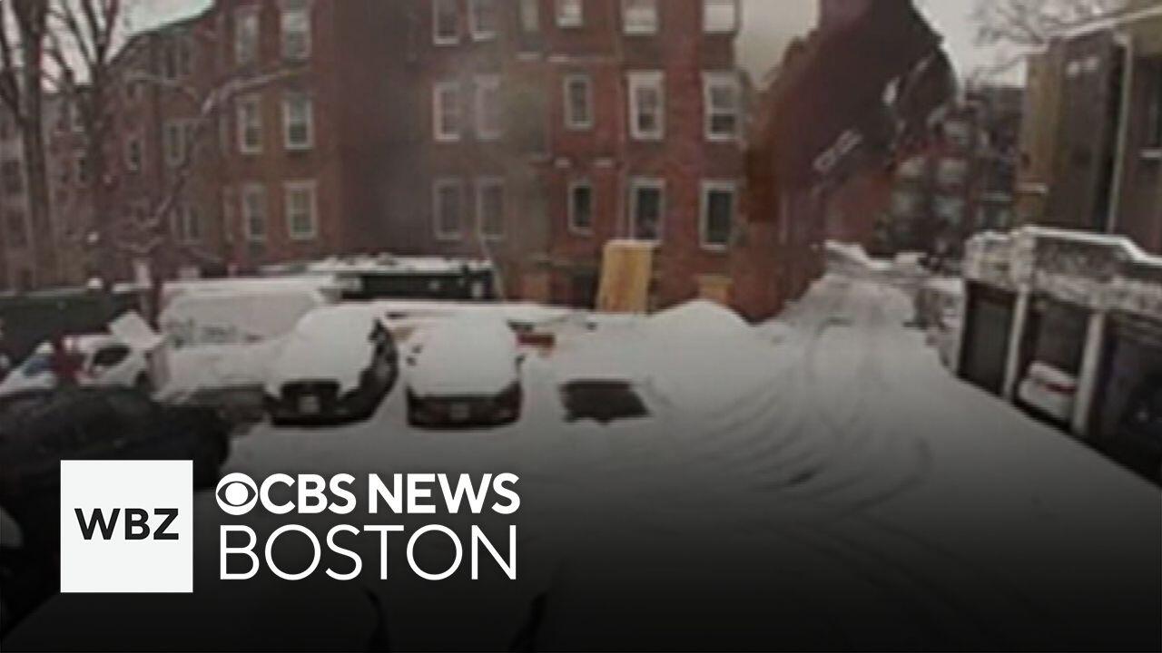 Doorbell camera captures Massachusetts apartment building collapse ...