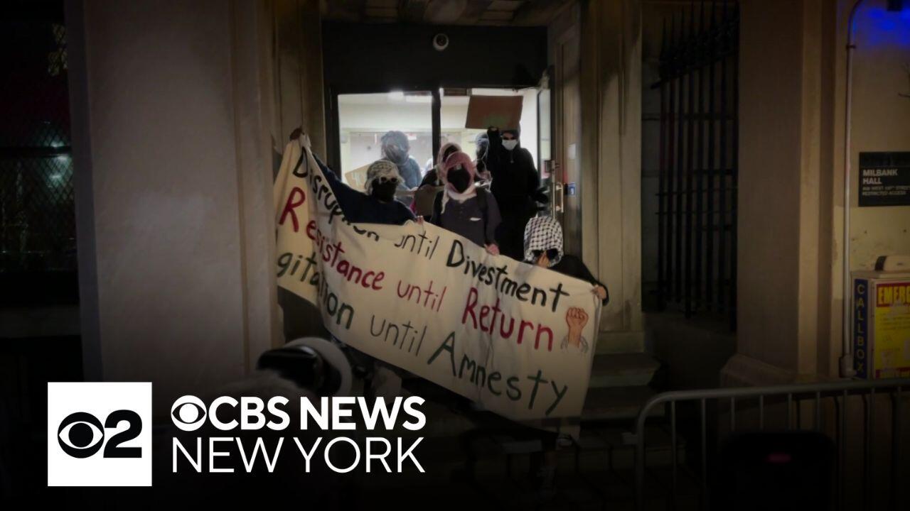 Pro-Palestinian demonstrators stage sit-in at NYC's Barnard College ...