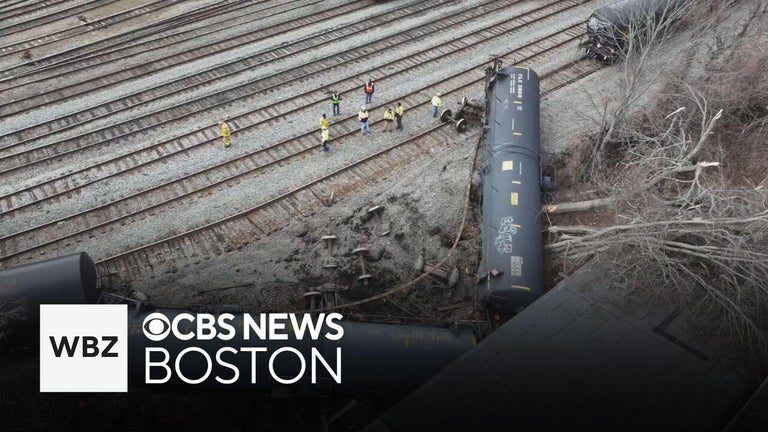 6 train cars carrying ethanol derail at Worcester, Massachusetts rail ...