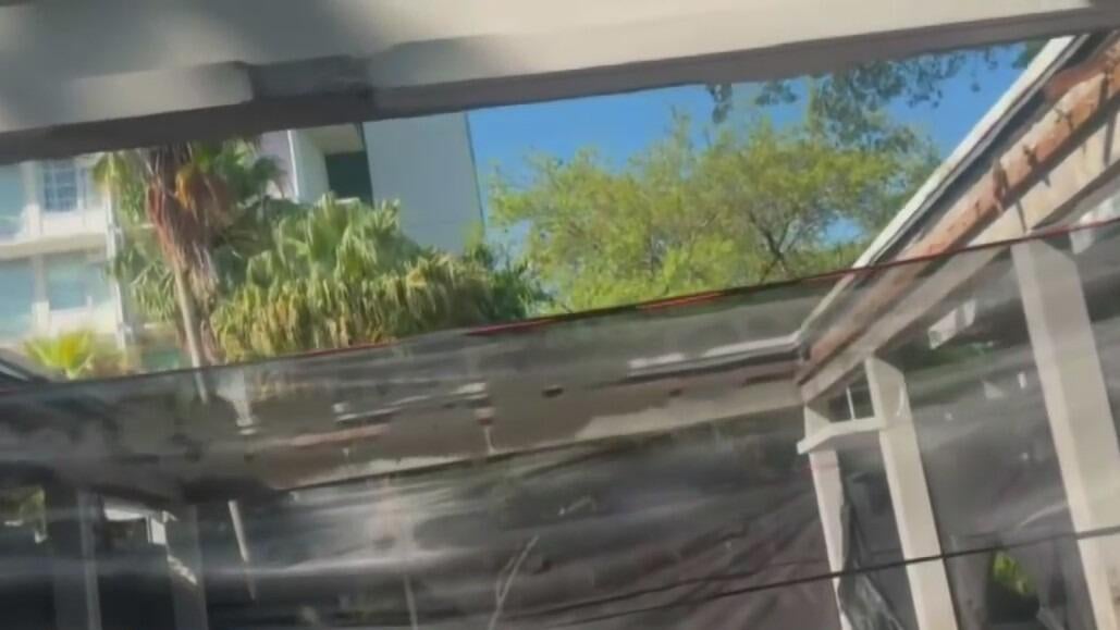 University of Miami assessing damage after rain caused patio ceiling ...