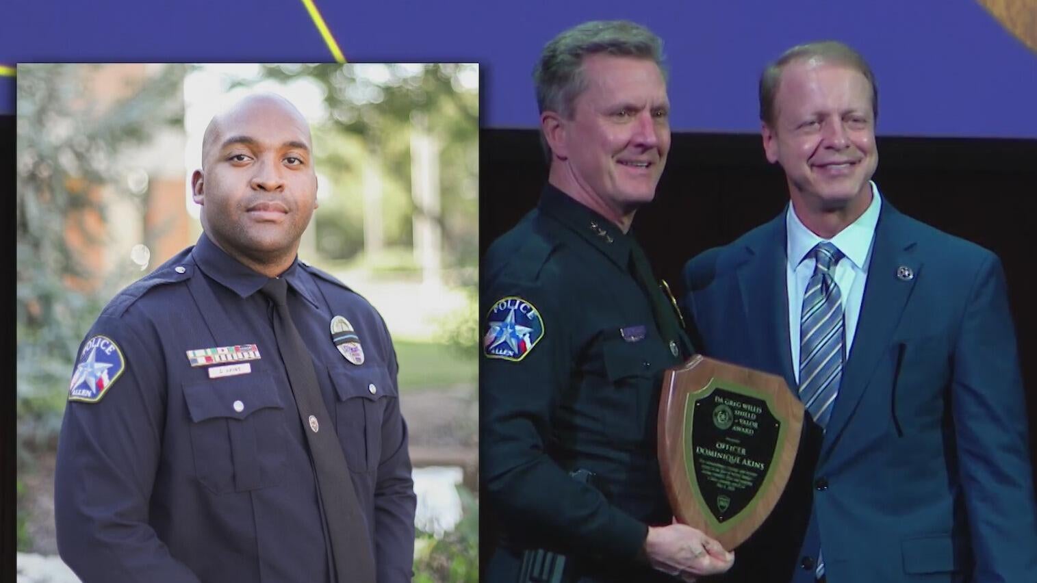 Allen police officer receives Shield of Valor for heroism in 2023 mass shooting - CBS Texas