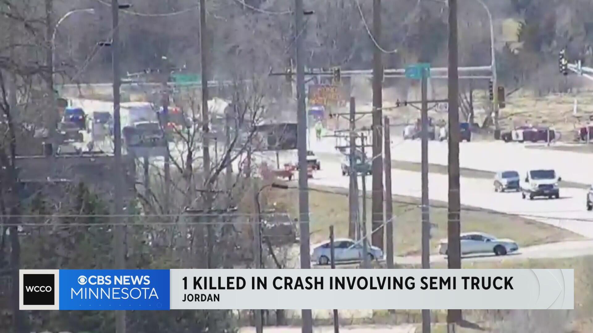 Jordan woman, 78, killed in crash with semi - CBS Minnesota
