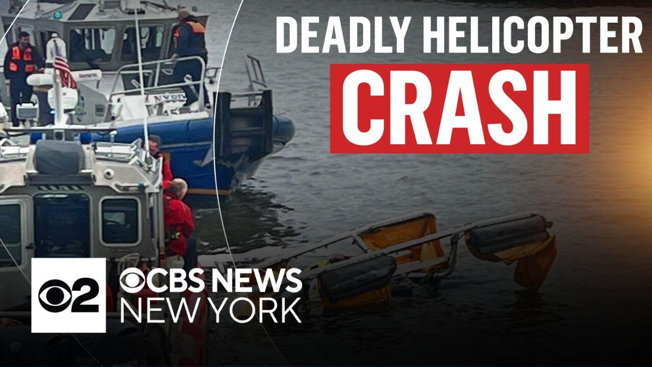 Helicopter crash in Hudson River kills all 6 aboard - CBS New York
