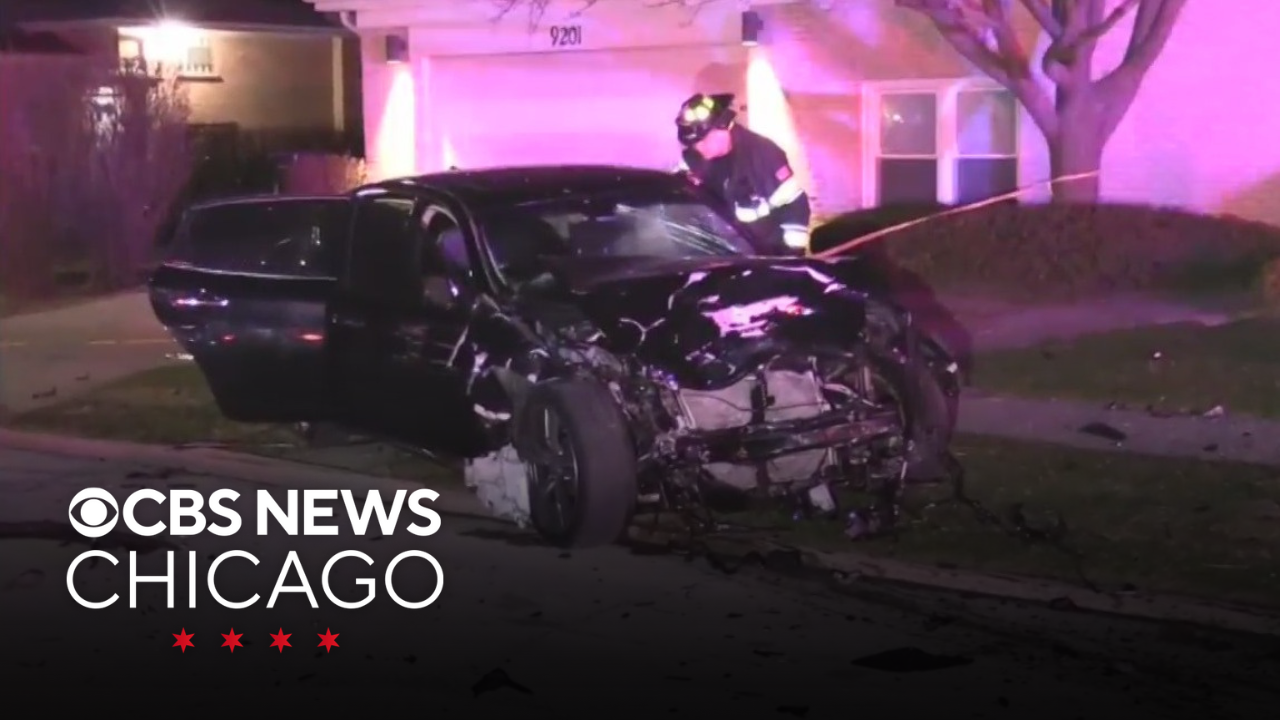 2 people hurt after crash in Chicago suburb, fire officials say - CBS ...