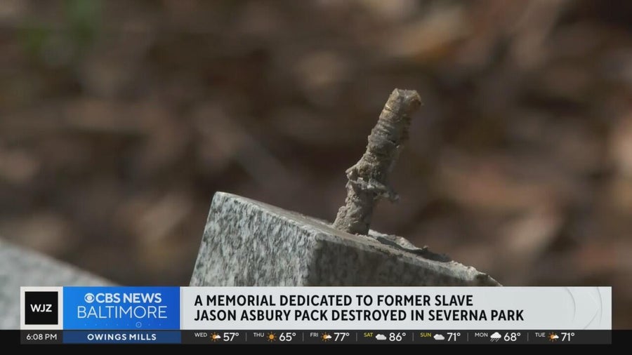 Damaged memorial dedicated to former slave has Anne Arundel County ...