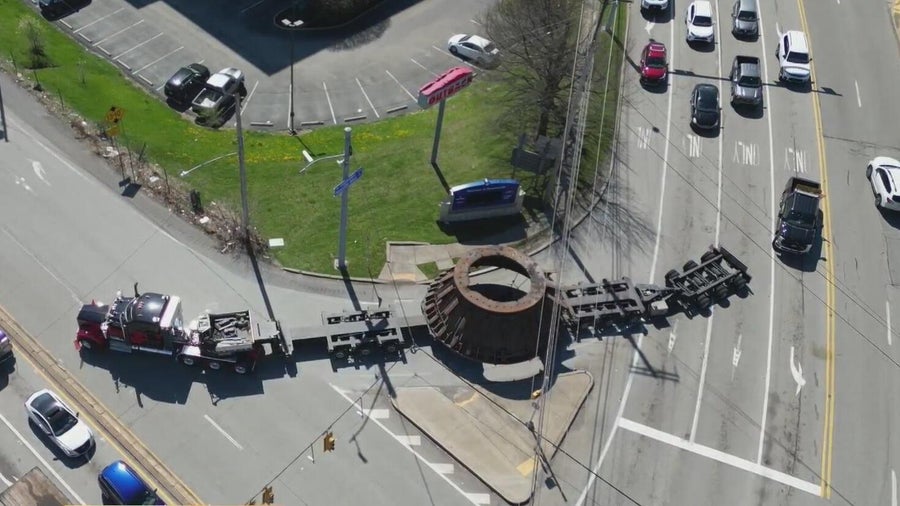 Superload makes its way through western Pennsylvania, moving slowly and ...