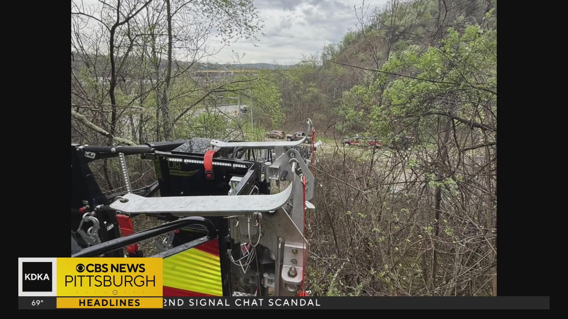 Man rescued from Rostraver hillside after driver at red light hears his ...