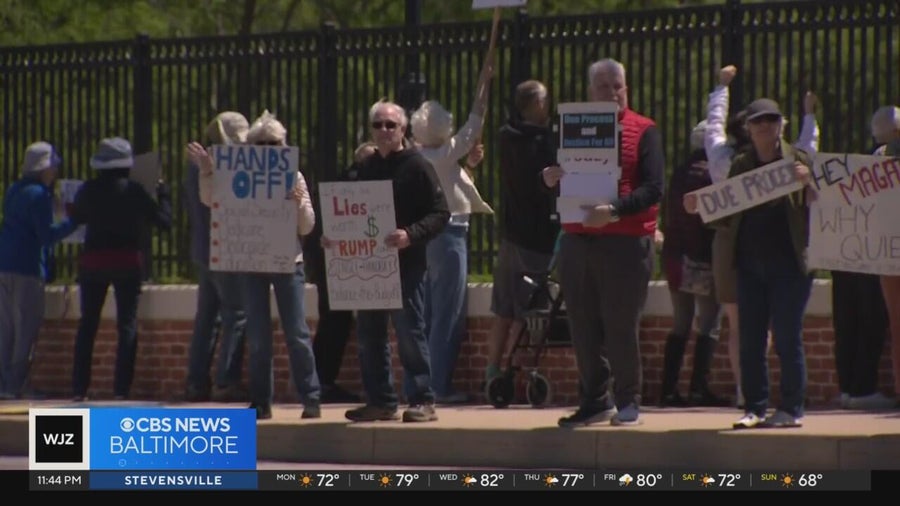 Baltimore County senior living facility residents protest Trump ...