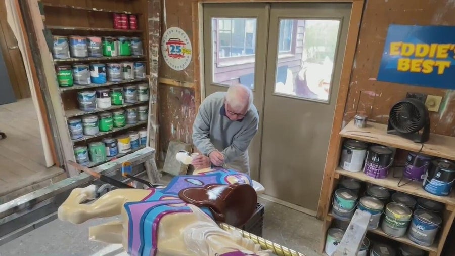 Meet the man who has been painting Idlewild's carousel for decades ...