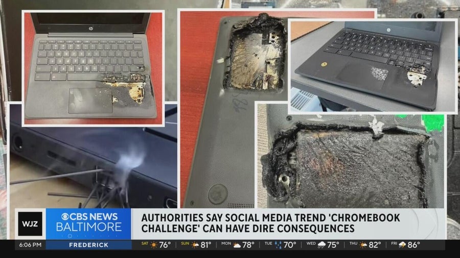 Chromebook social media challenge can lead to fires, Maryland Fire ...