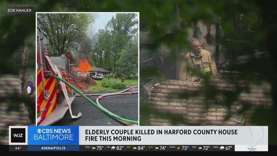 Elderly couple dies after Harford County home catches fire - CBS Baltimore