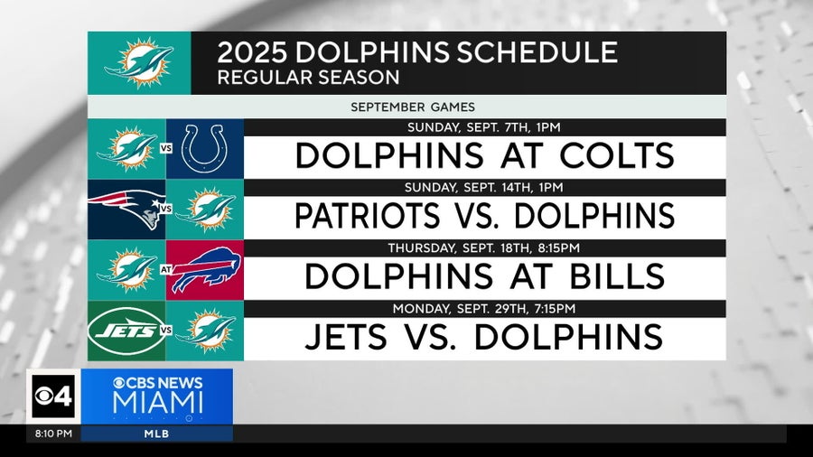 Miami Dolphins 2025 schedule revealed. Here's when and where they're ...