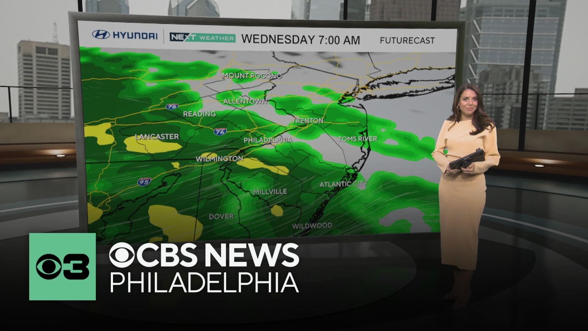 Stretch of rainy weather begins Wednesday in Philadelphia area. See the ...