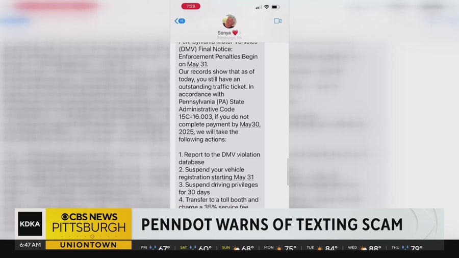 New text message scam claiming to be PennDOT puts drivers on alert, "Do ...