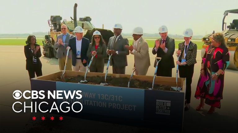 Major runway at Chicago Midway Airport gets $47 million makeover - CBS ...