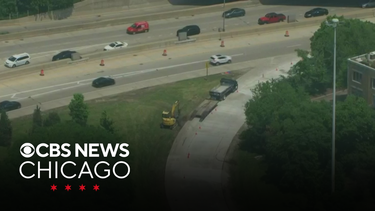 Kennedy Expressway Ohio Street ramp opening delayed when car drives ...
