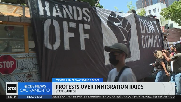 Sacramento protesters demand end to ICE raids, stand in solidarity with ...