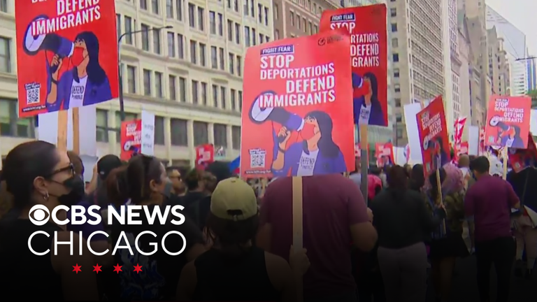 Chicago protest calls for ICE tactical units to stand down - CBS Chicago