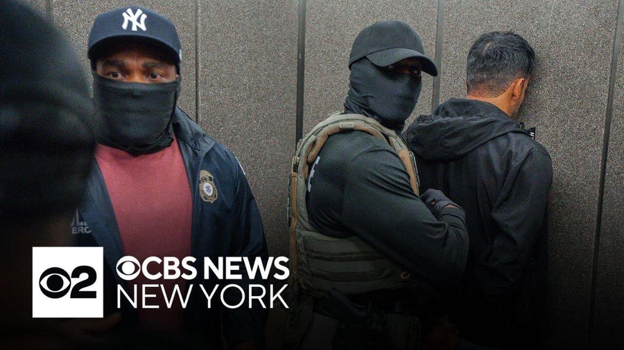 Rally held to support "No Masks for ICE Act" introduced by New York ...