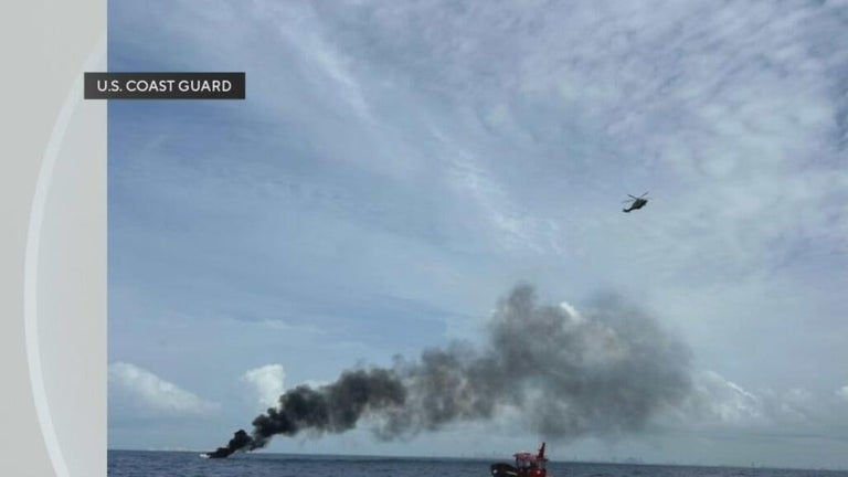 5 people rescued by good Samaritan after boat catches fire in Biscayne ...