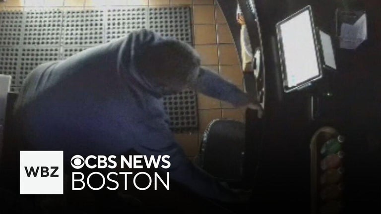 Surveillance Video Shows Burglar Break Into Boston Restaurant Smash