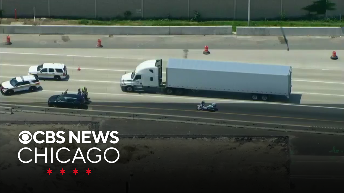 Deadly crash involving motorcycle and semi truck shuts down lanes on I ...