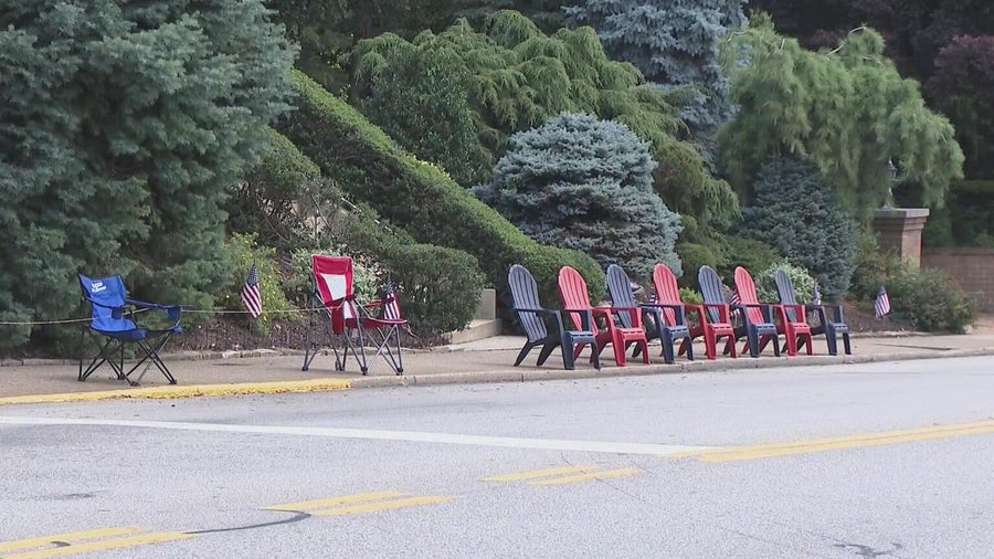 Chairs are beginning to line Brownsville Road, saving spots for ...