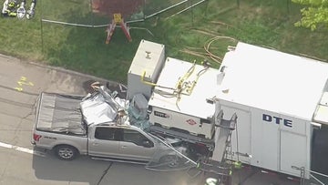Truck driver dies after crashing into portable DTE generator in Allen ...