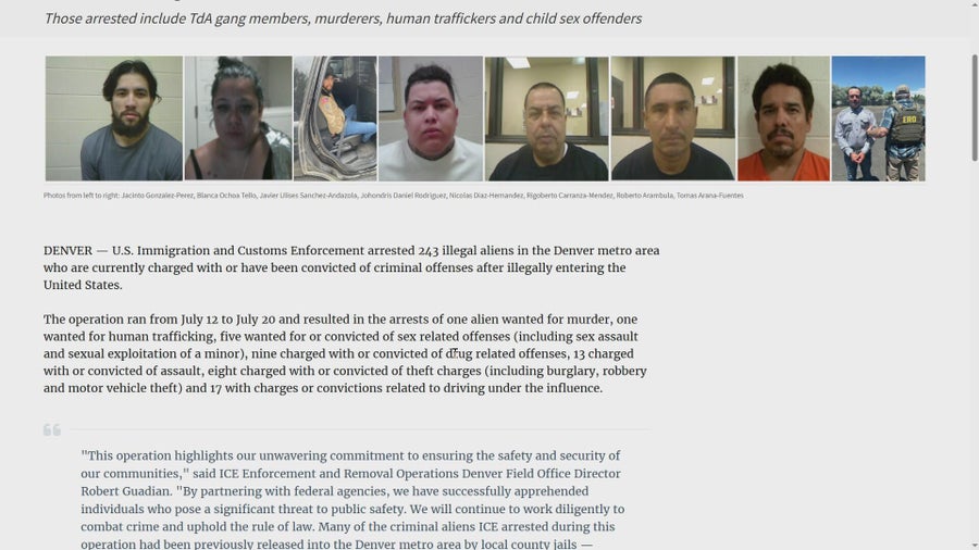 ICE agents arrest 243 in Denver metro area so far this month - CBS Colorado