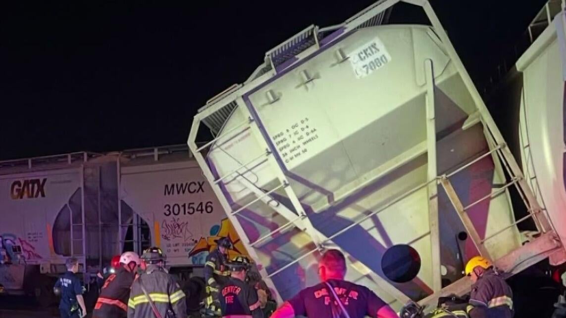 Rail worker seriously injured in Denver train car derailment - CBS Colorado