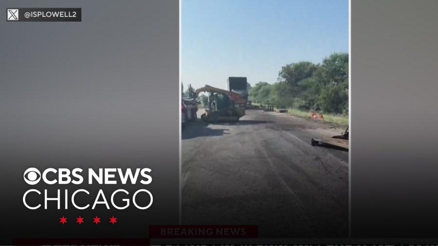 Deadly crash involving 3 semi trucks shuts down part of I-65 in Indiana - CBS Chicago