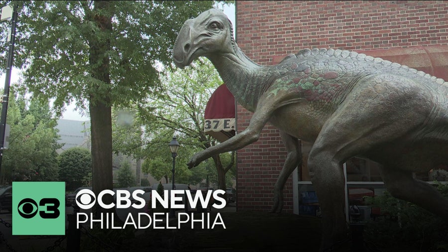 The history behind Haddonfield's central landmark, a dinosaur nicknamed ...