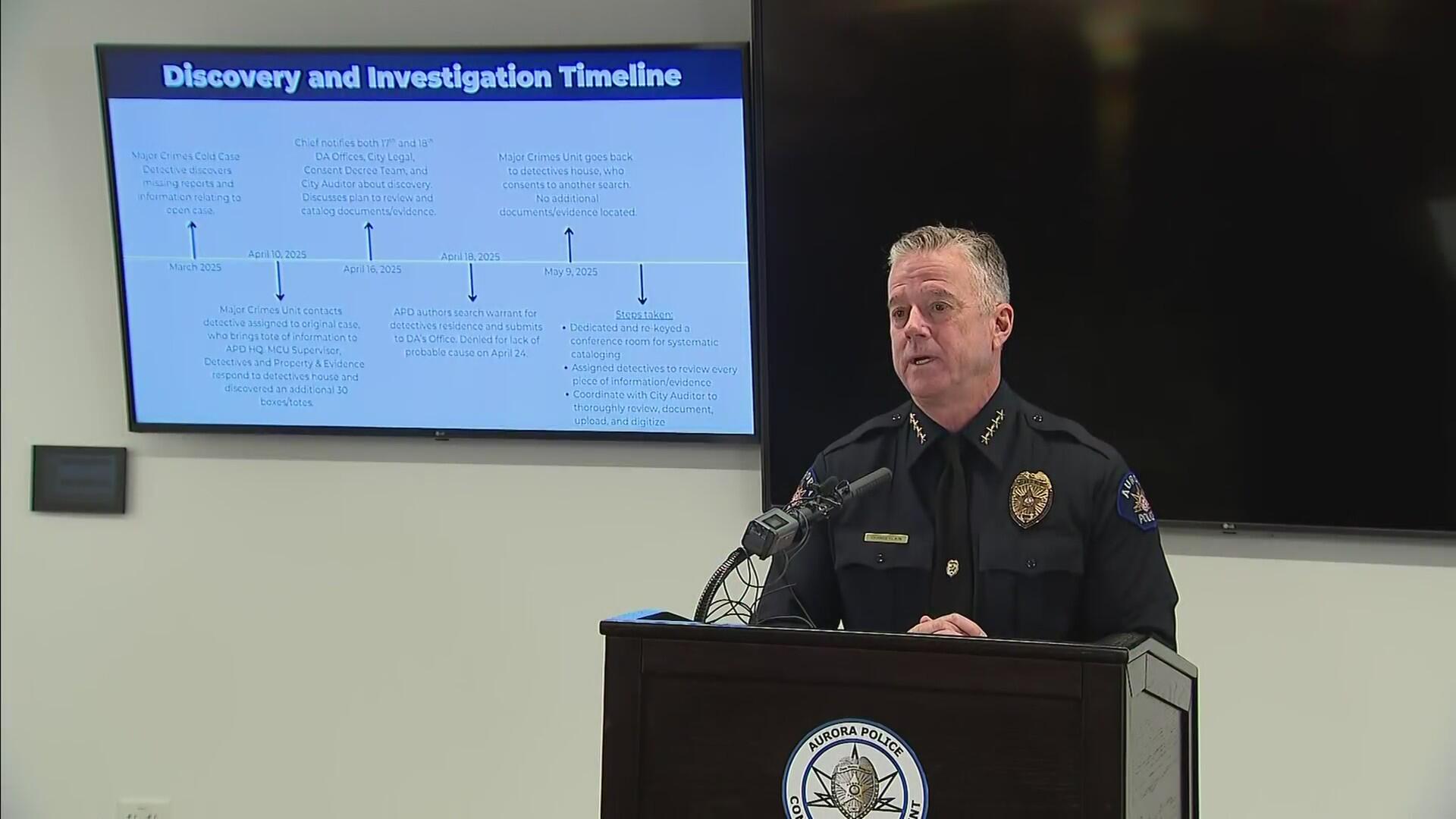 Boxes of material on Aurora homicide cases recovered from home of ...