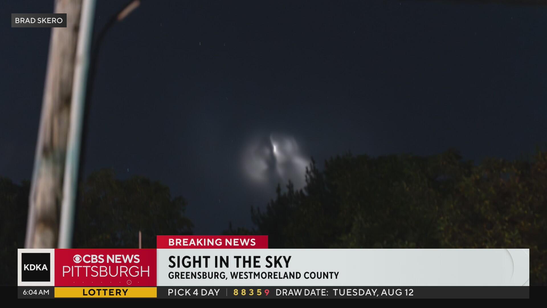Bright lights seen in the sky across western Pennsylvania believed to ...