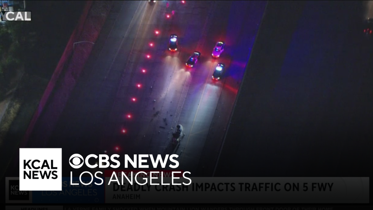 1 dead after single-car rollover crash on 5 Freeway in Anaheim - CBS Los Angeles